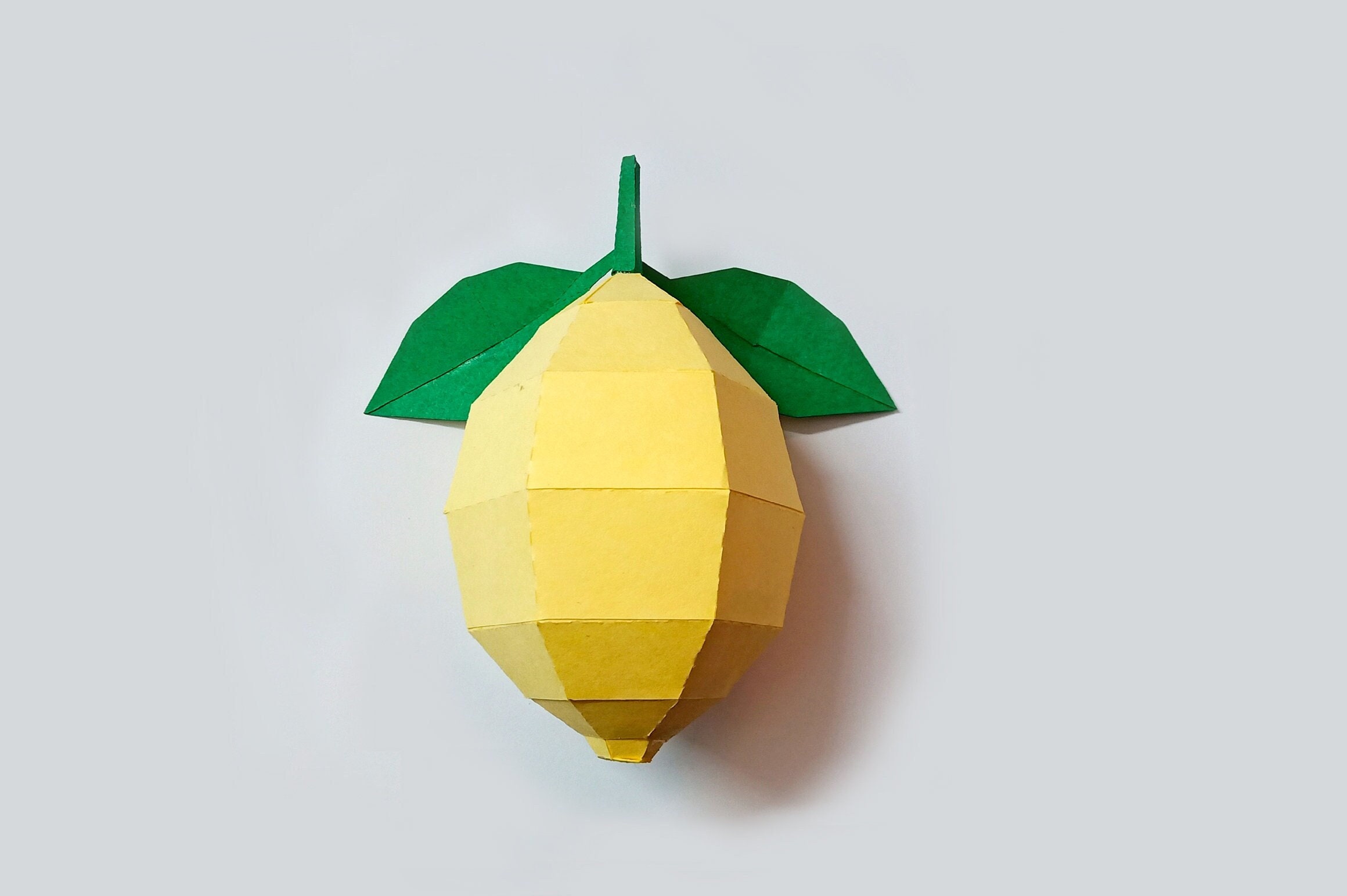 DIY Papercraft Lemon, Low poly lemon, 3d papercraft Lime, cítricos ...