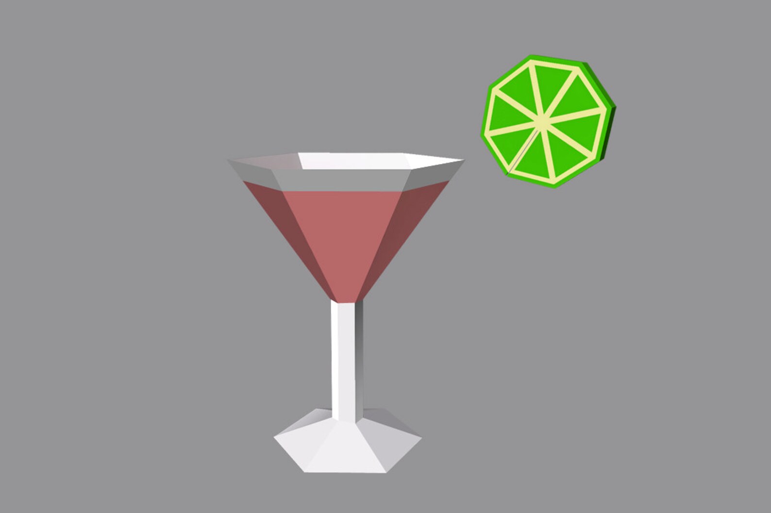 DIY Papercraft Cocktail Glassdrink Glassescocktail Party | Etsy