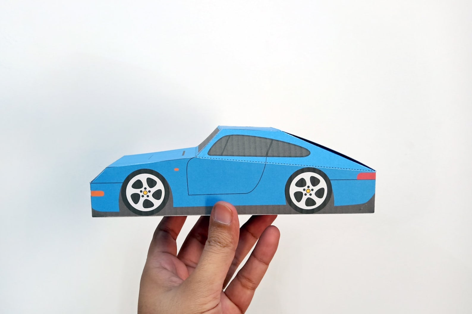 DIY Porsche 911 Papercraft Car Favor, Blue & Yellow (PDF Templates) - Etsy
