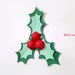 DIY Christmas Holly Leaves Stick,christmas Decorations,holly Berries ...