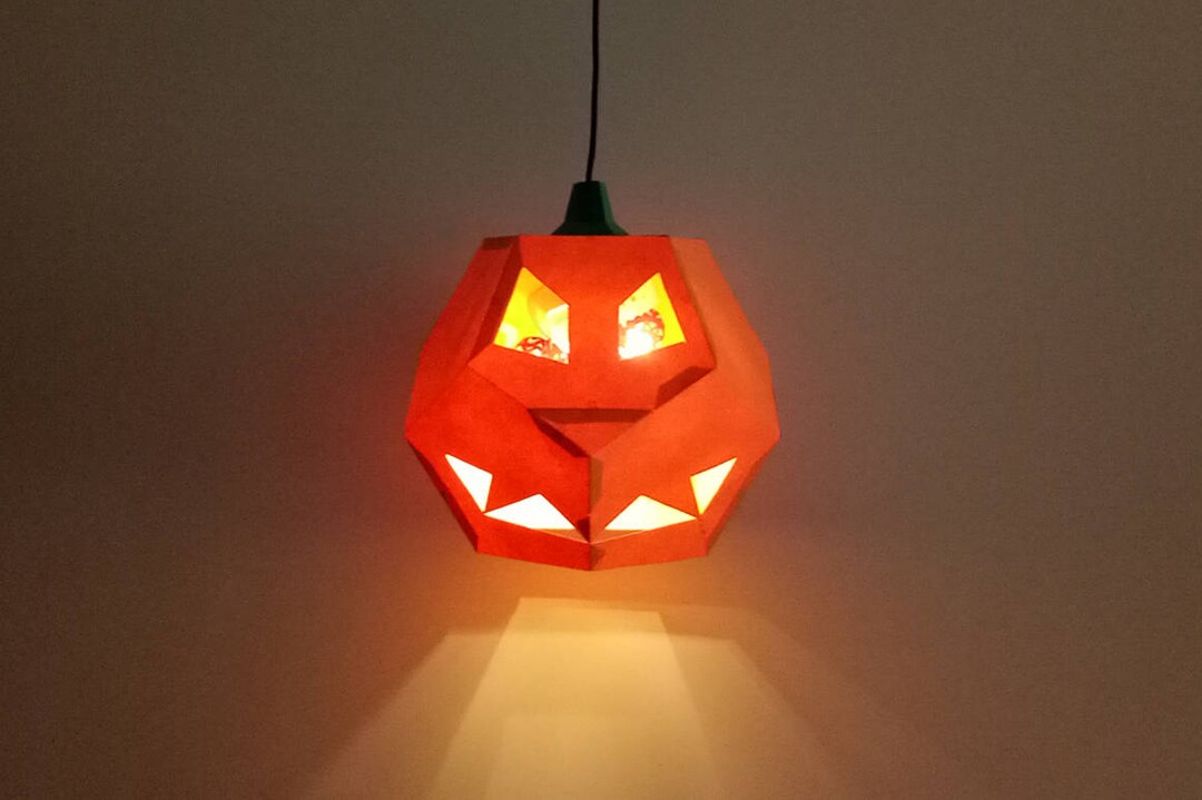 Halloween Pumpkin Lamp,diy Paper Craft,papercraft,3d Papercraft ...
