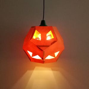 Halloween Pumpkin Lamp,diy Paper Craft,papercraft,3d Papercraft ...