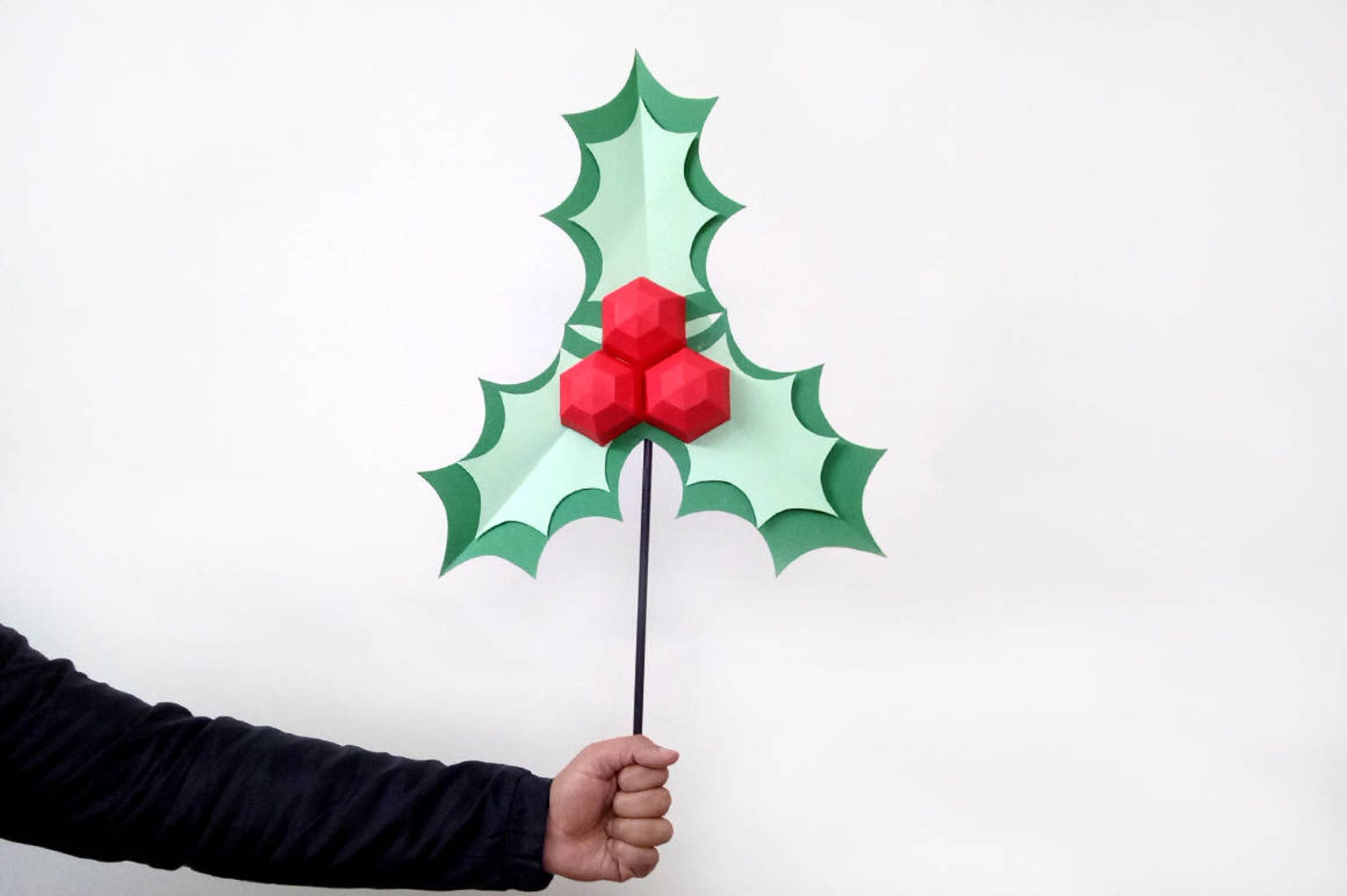 DIY Christmas Holly Leaves, Paper Craft Kit (PDF Pattern) - Etsy