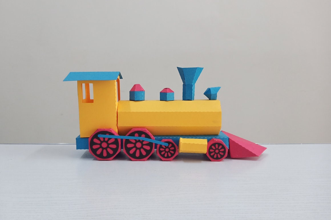 DIY Papercraft Steam Engine Model (PDF Pattern) - Etsy Canada