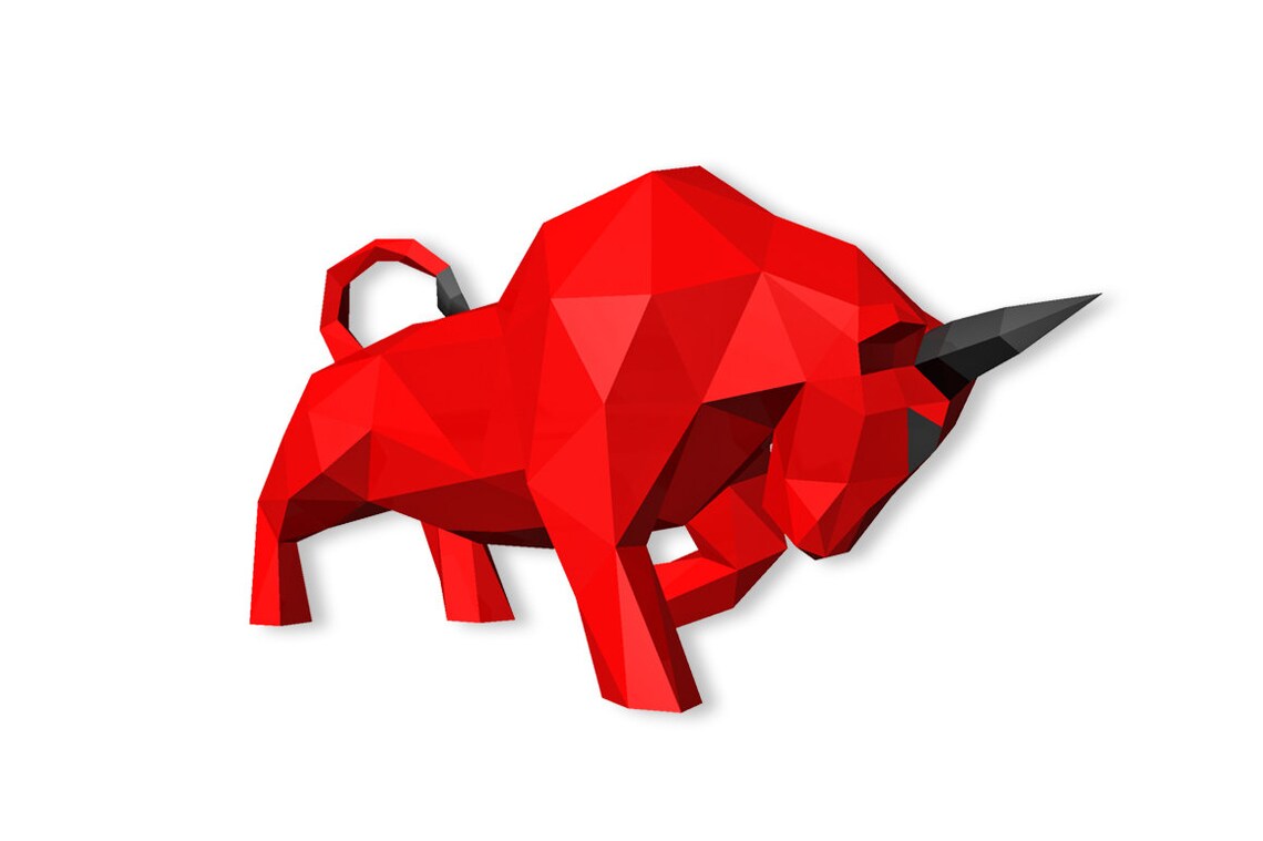 DIY Bull Sculpture, Lowpoly Papercraft Animal (pdf, Png, Dxf) - Etsy