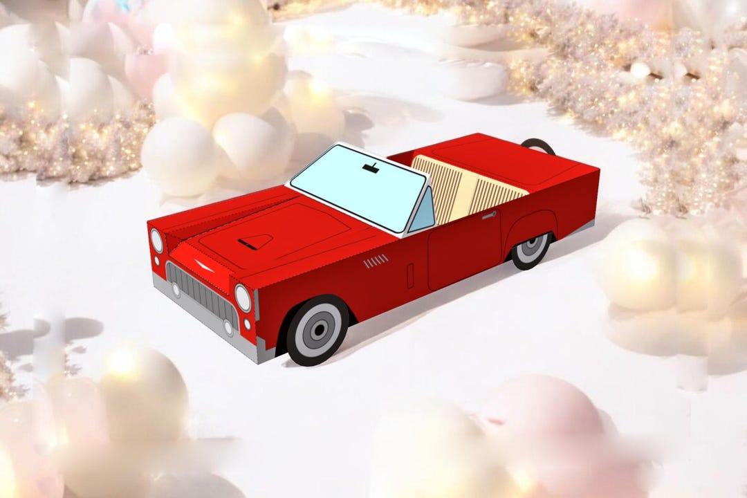 DIY Printable Car Favor,goodies Box,papercraft Car,gift Box,candy Box ...