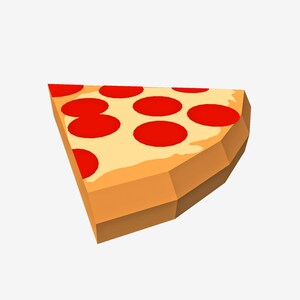 DIY Papercraft Pizza Slice,pepperoni Pizza,salami Pizza,lowpoly Pizza ...