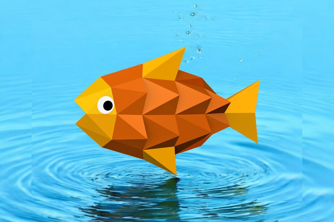 DIY Papercraft Whale, Papercraft Fish, Koi Fish Toys, Printable Fish ...