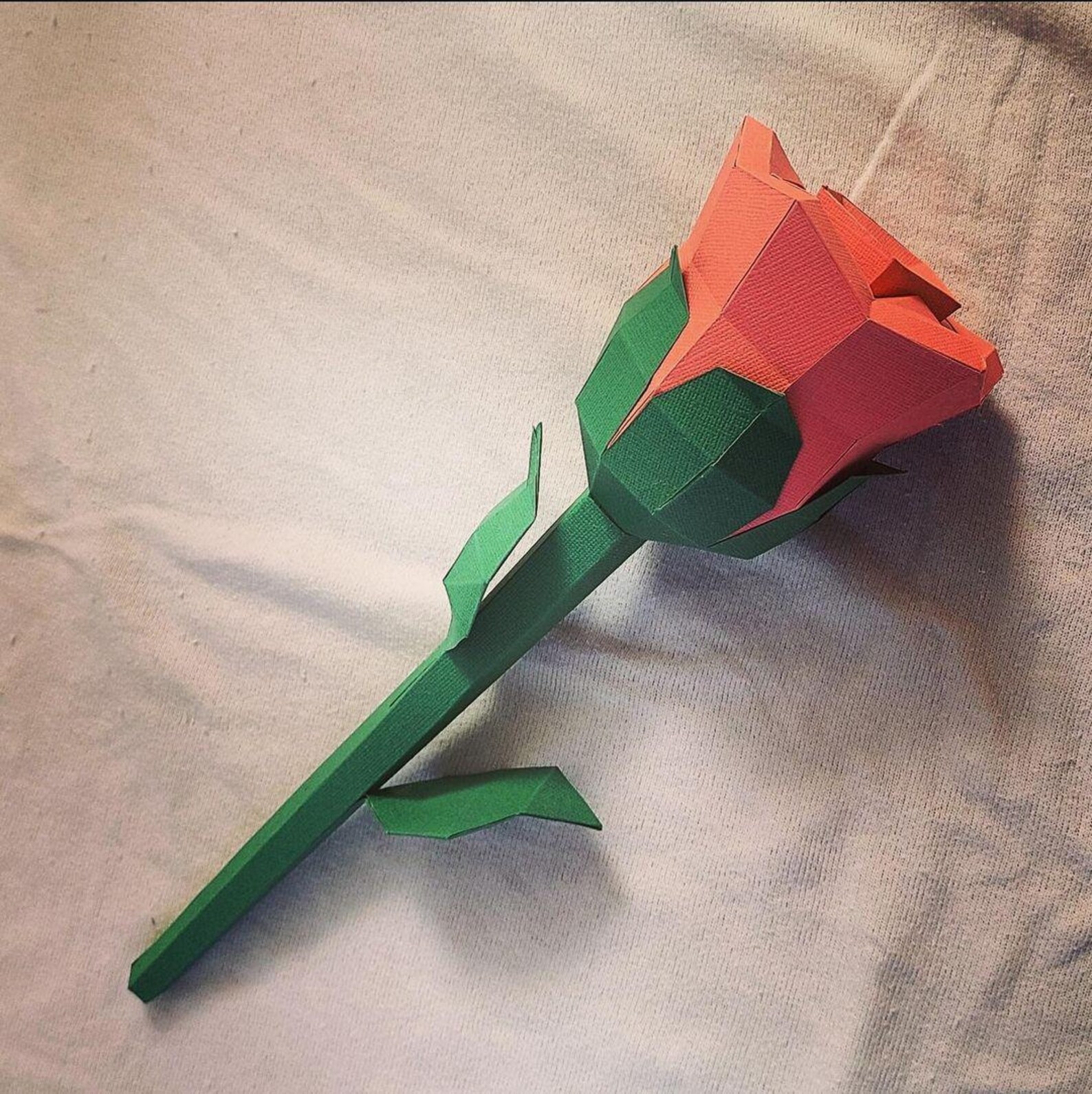 DIY Papercraft Rose Flowerlowpoly Rosevalentine Rose | Etsy