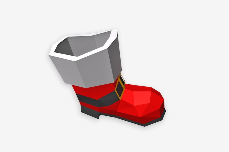 DIY Papercraft Santa Boots Christmas Shoe Favor Christmas - Etsy