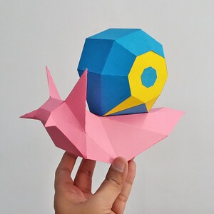 DIY Papercraft Snail Model, Low Poly Snail Sculpture (PDF Pattern) - Etsy