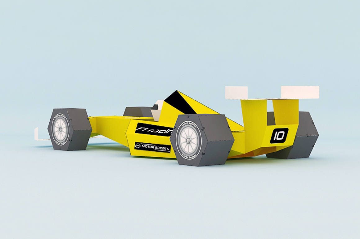 DIY Papercraft Car, Printable Car, Formula 1 Gifts, Printable F1 Car ...