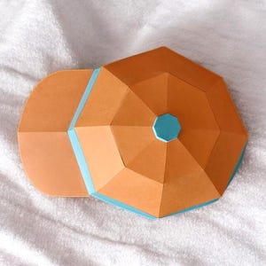 DIY Papercraft Baseball Cap, 3d Cap Templates, P Cap Pattern, Cap Print ...