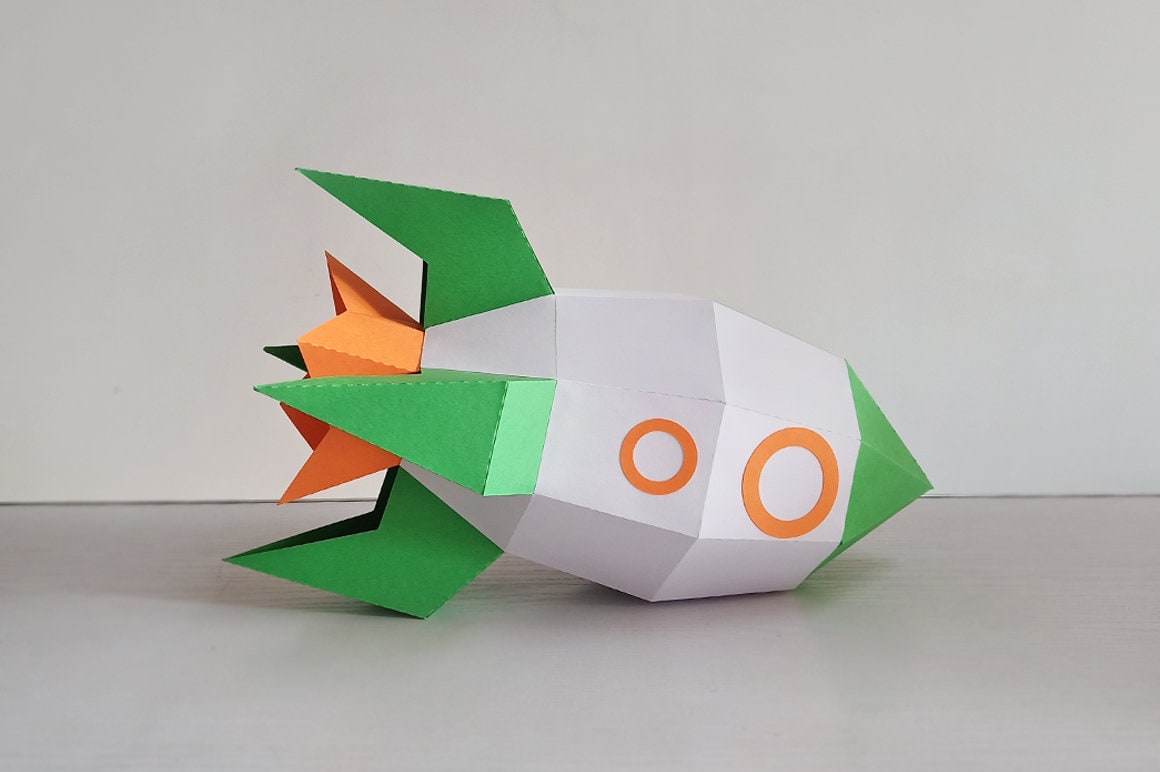 DIY Papercraft Rocketrocket Lamppaper Rocketrocket - Etsy