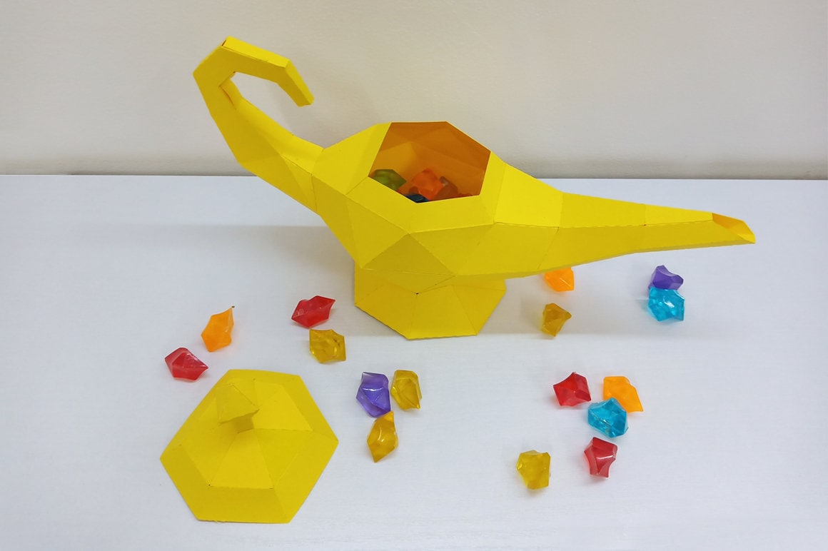 DIY Genie Lamp,genie Papercraft,lamp Papercraft,3d Papercraft Templates ...