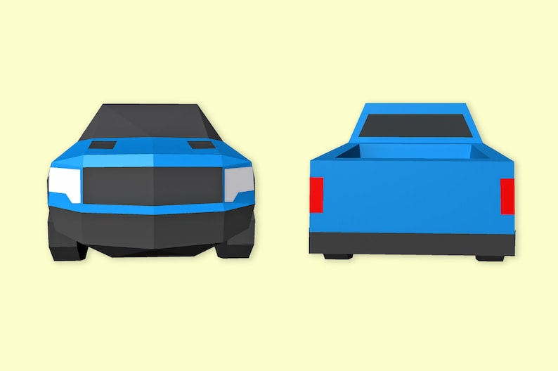 DIY Papercraft Pickup Truckprintable Truck Favor3d - Etsy