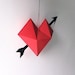 DIY Papercraft Heart Dangler,valentine's Day,heart With Arrow,paper ...