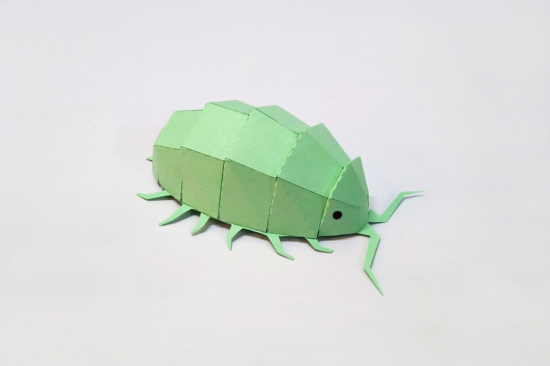 DIY Papercraft Isopod,bug Svg,papercraft Bug,papercraft Insect,low Poly ...