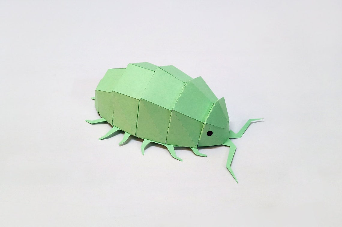 DIY Papercraft Isopodbug Svgpapercraft Bugpapercraft | Etsy