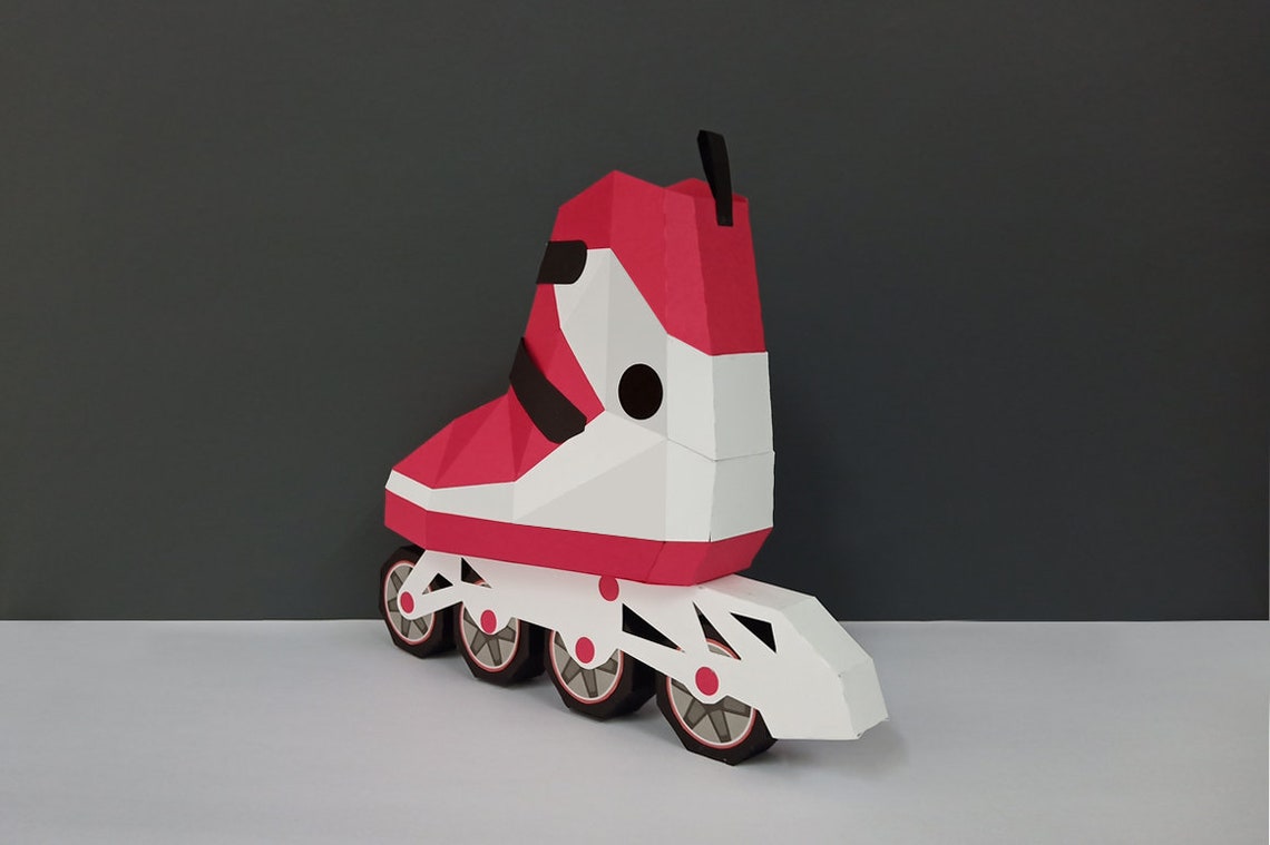 DIY Papercraft Roller Skate Shoes4 Wheel Inline Skatesskate - Etsy