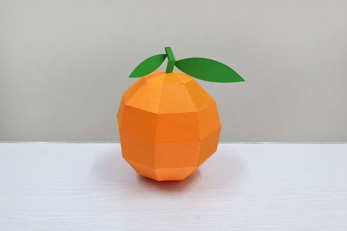DIY Papercraft Orangepapercraft Fruitpaper Toyparty - Etsy