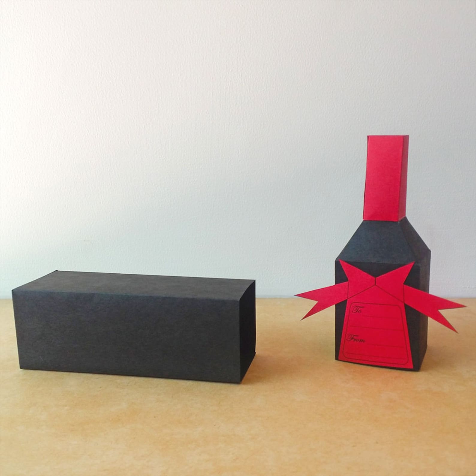 DIY Papercraftswine Bottle Party Favorbottle - Etsy