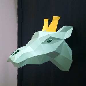 DIY Papercraft Giraffe Trophy,giraffe Papercut Template, Giraffe Gift ...