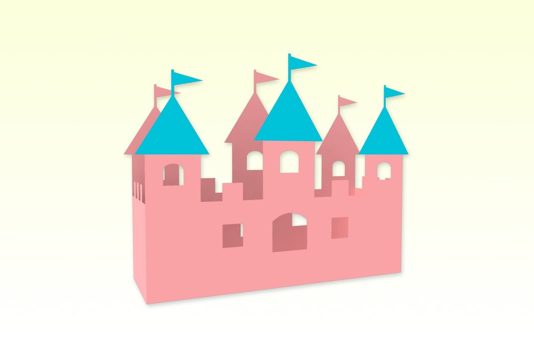 DIY Papercraft Castle Favor, Lowpoly Castle, Printable Castle Favour ...