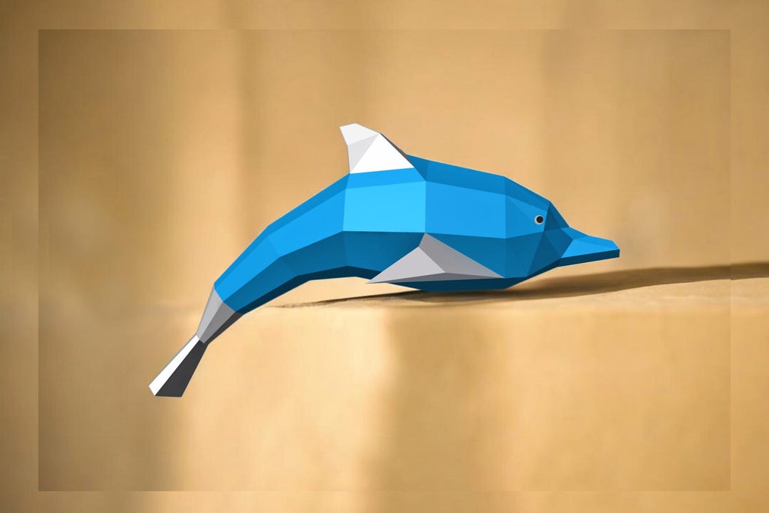 DIY Papercraft Dolphin, Dolphin Png, Paper Koi Fish Toys, Dolphin ...