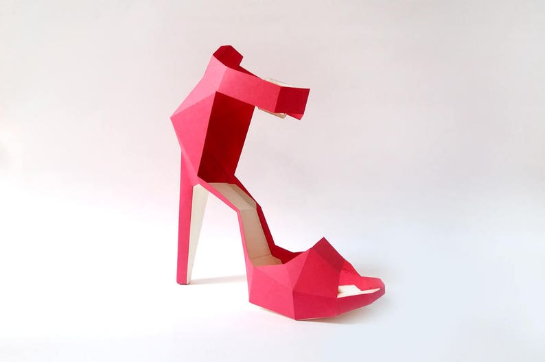 Diy Paper Model High Heel Belly Papercraft Instant Digital Etsy
