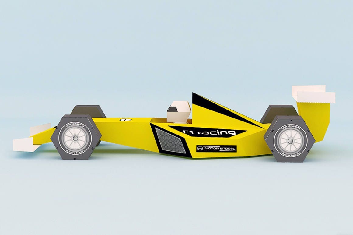 DIY Papercraft Car, Printable Car, Formula 1 Gifts, Printable F1 Car ...