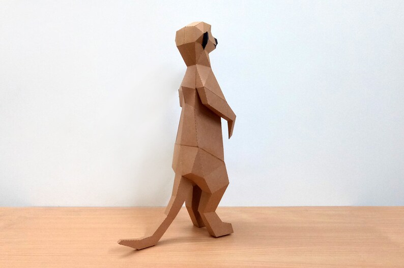 DIY Meerkat Papercraft,meerkat Sculpture,lowpoly Sculpture,meerkat ...