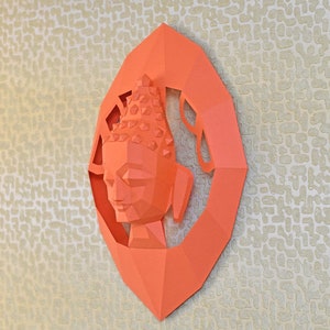 DIY Papercraft Buddha Head Trophy,buddha Trophy,buddha Gifts,buddha ...