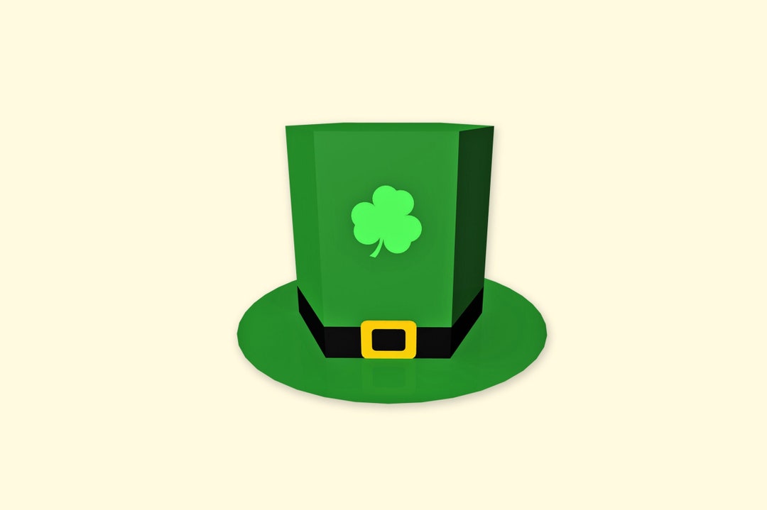 DIY Papercraft Hat,saint Patricks Day Decor,st Patricks Day,lowpoly Hat ...