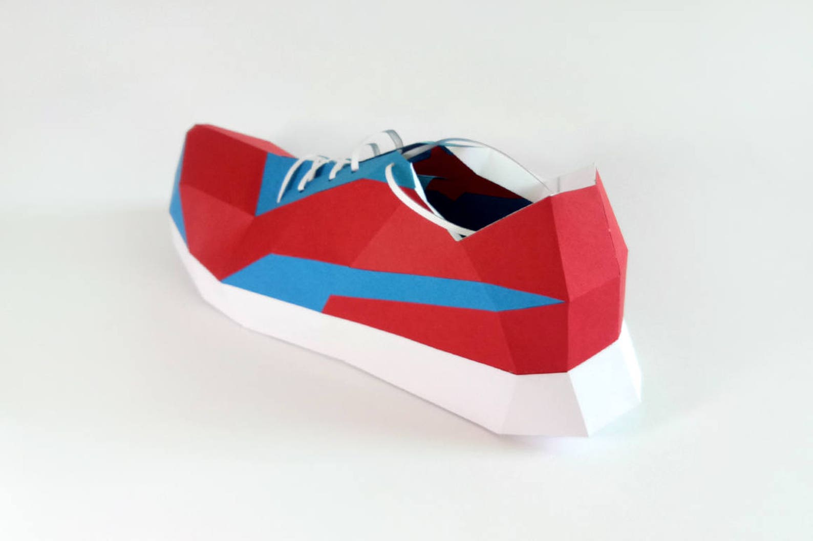 3d Papercraft Shoe,sports Shoe Model,printable Shoe, Low Poly Shoe ...