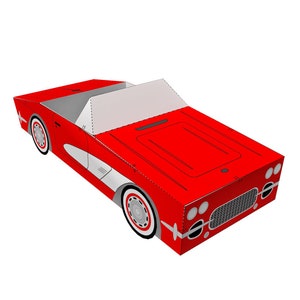 DIY Printable Car Favor,papercraft Car,vintage Car,car Gift Box,candy ...