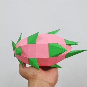 DIY Papercraft Dragon Fruit,pitaya Fruit,lowpoly Papercraft,3d ...