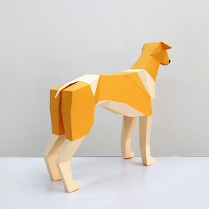 DIY Papercraft Greyhound Dog Sculpture,3d Papercraft Templates,lowpoly ...