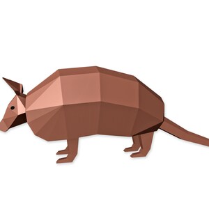DIY Papercraft Armadillo,lowpoly Armadillo Model,3d Papercraft ...
