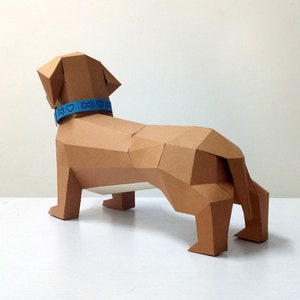 DIY Dachshund Puppy, Animal Model, 3d Papercraft, Lowpoly ,3d Model ...