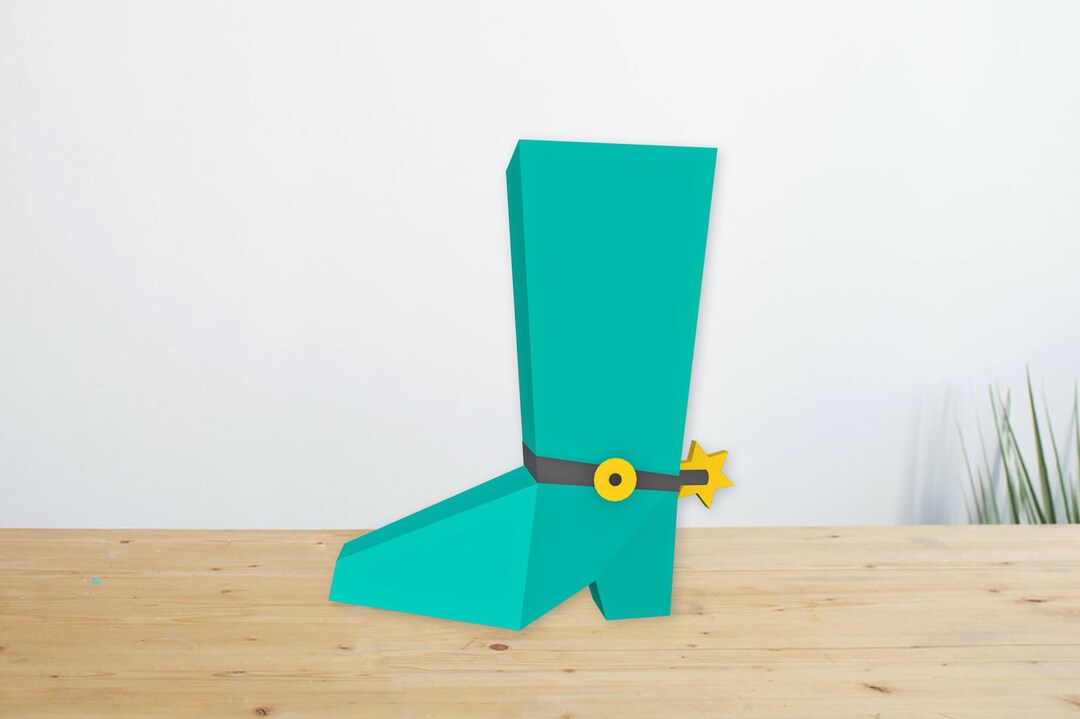 DIY Papercraft Cowgirl Boots,cowboy Boots,boots Favor,3d Shoe,paper ...