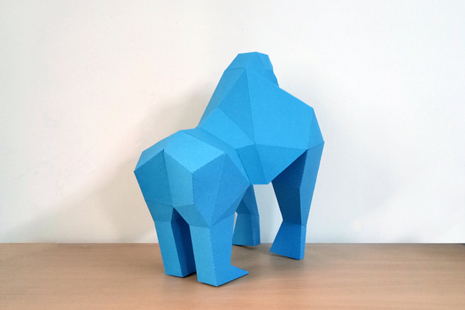 DIY Papercraft Gorilla Sculpture, 3d Papercraft, Gorilla Pattern ...