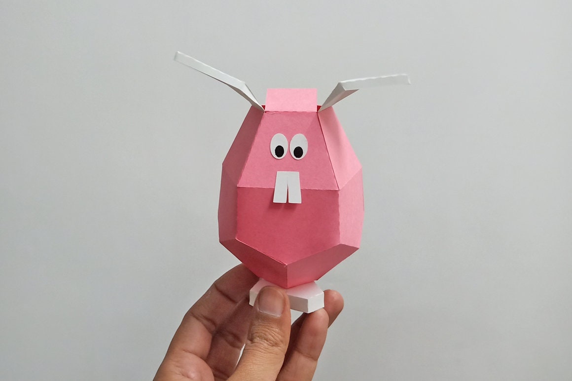DIY Papercraft Easter Eggseaster Bunnyeaster Rabbitegg - Etsy