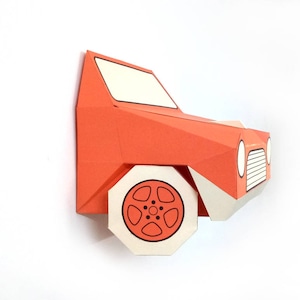 DIY Papercraft Car Front Wall Decor,wall Mount,3d Wall Art,paper Car ...