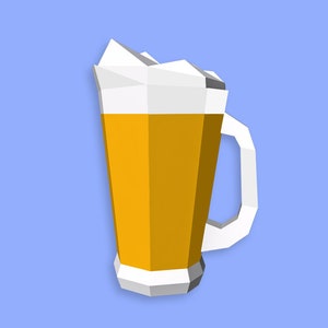 DIY Papercraft Beer Pitcher Favor,glass Favor Box,beer Party Decor ...