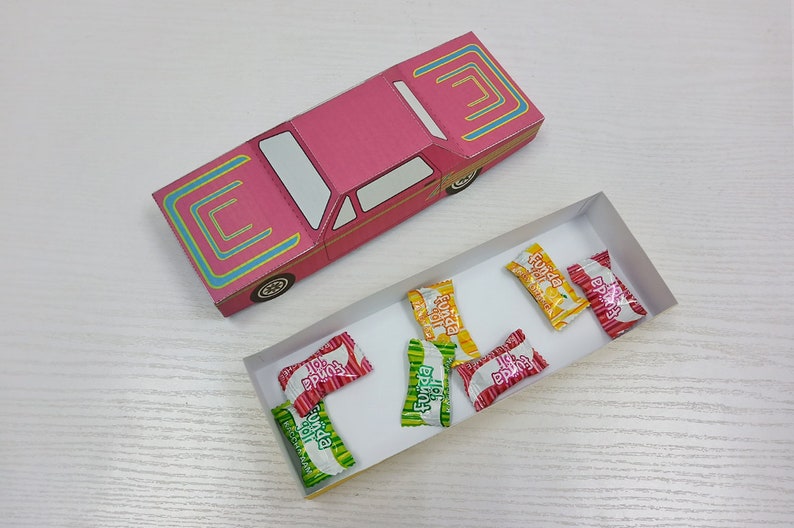 DIY Papercraft Car Favor Box Template (digital Download) - Etsy