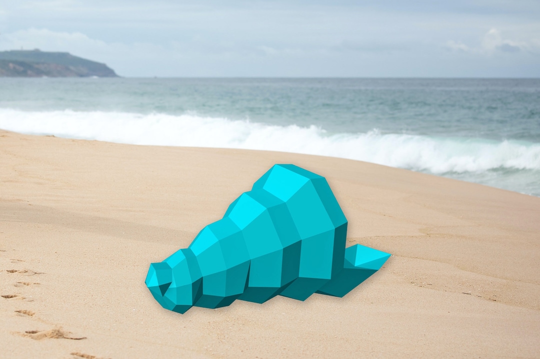 DIY Papercraft Sea Shell, Seashell Png,shell Pattern,3d Lowpoly Shell ...