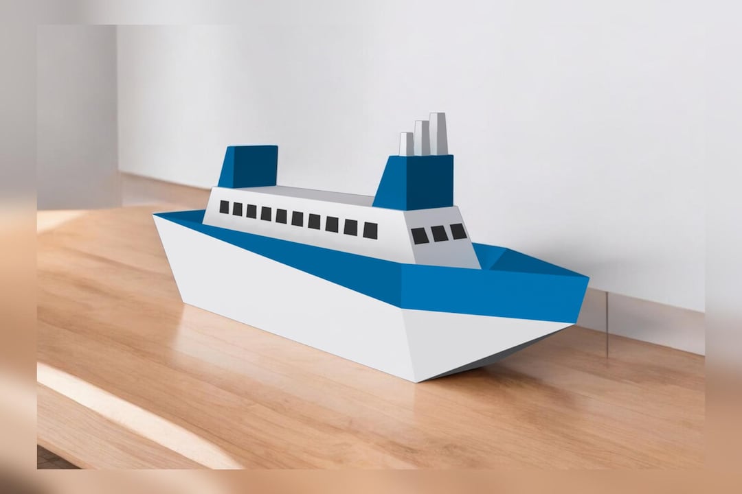 DIY Papercraft Boat Favor Box, Printable Template (digital Files) - Etsy