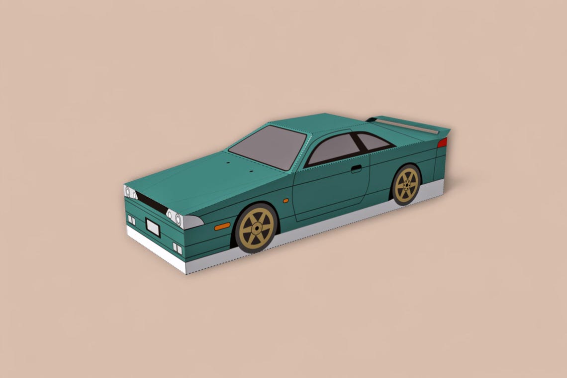 DIY Papercraft Muscle Car Favor Box (PDF Pattern) - Etsy