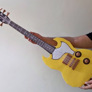 DIY Papercraft Guitar,3d Papercraft,low Poly Guitar,3d Origami Models ...
